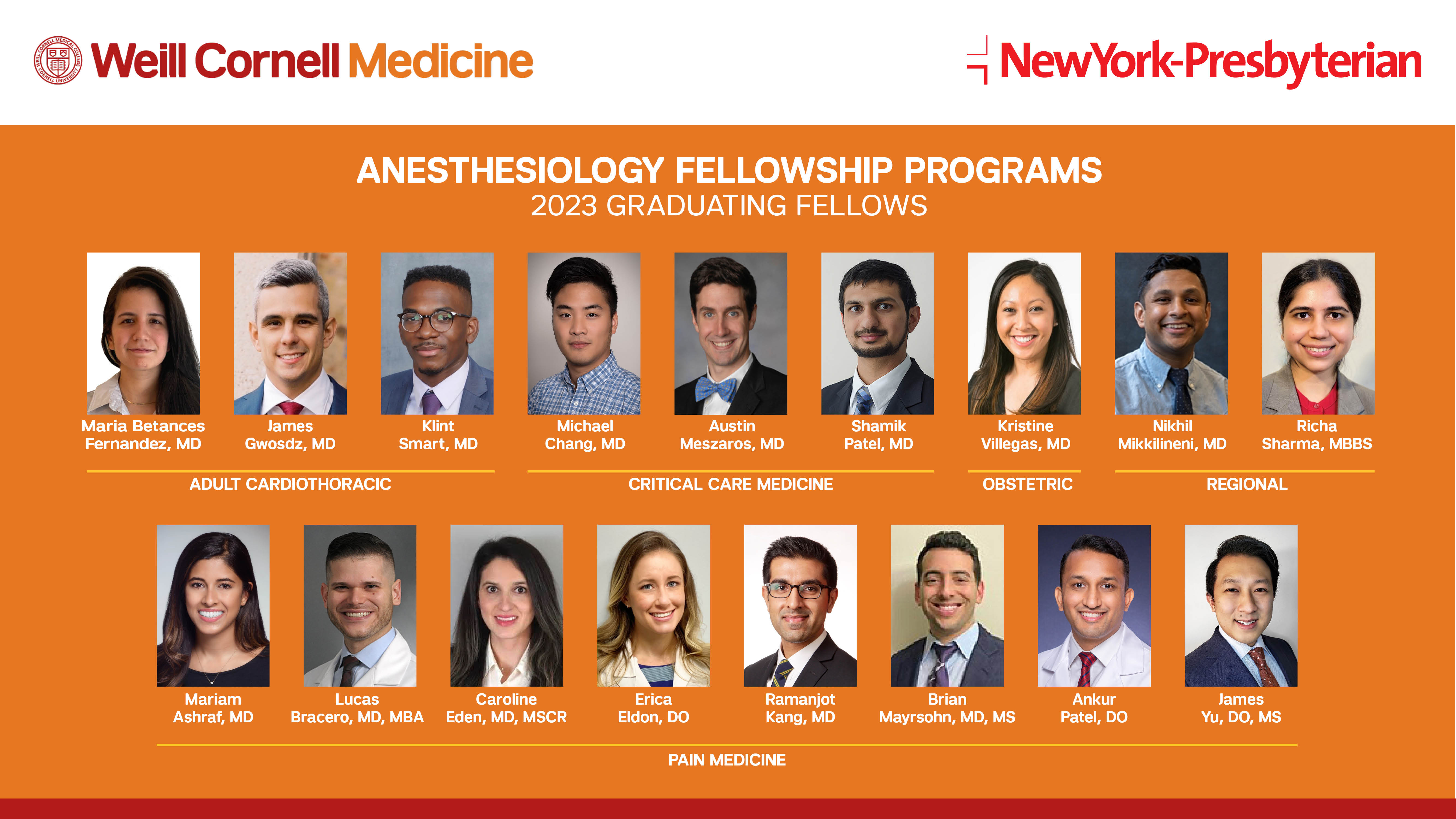 2023 Anesthesiology Graduating Fellows | Department of Anesthesiology 2023 Anesthesiology Graduating Fellows | Department of Anesthesiology